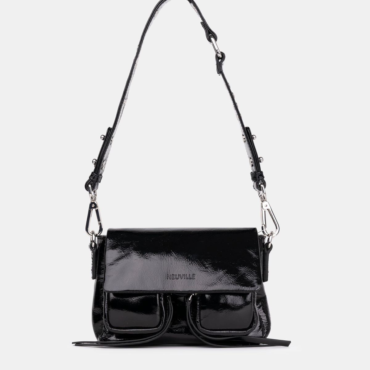 MAX MINI CRUNCH BLACK | Women's Leather Bags | NEUVILLE